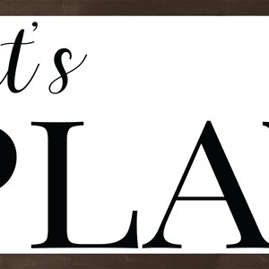 Lets Play Sign-playroom Sign-toy Room Wall Art-toy Room Sign-kids Game ...