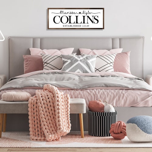 Master Bedroom Wall Decor Over The Bed Sign Personalized Etsy