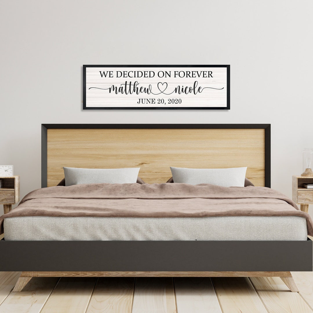 Master Bedroom Wall Decor Over the Bed Sign-personalized Wedding Gift ...
