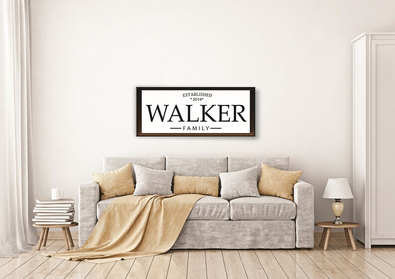 Personalized family name sign-family established sign-family | Etsy