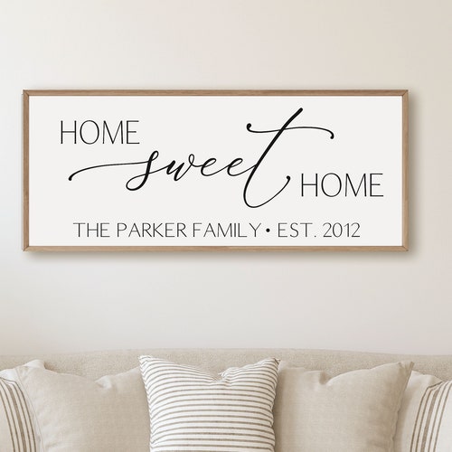 Home Sweet Home Sign Personalized Home Sign-for Above - Etsy