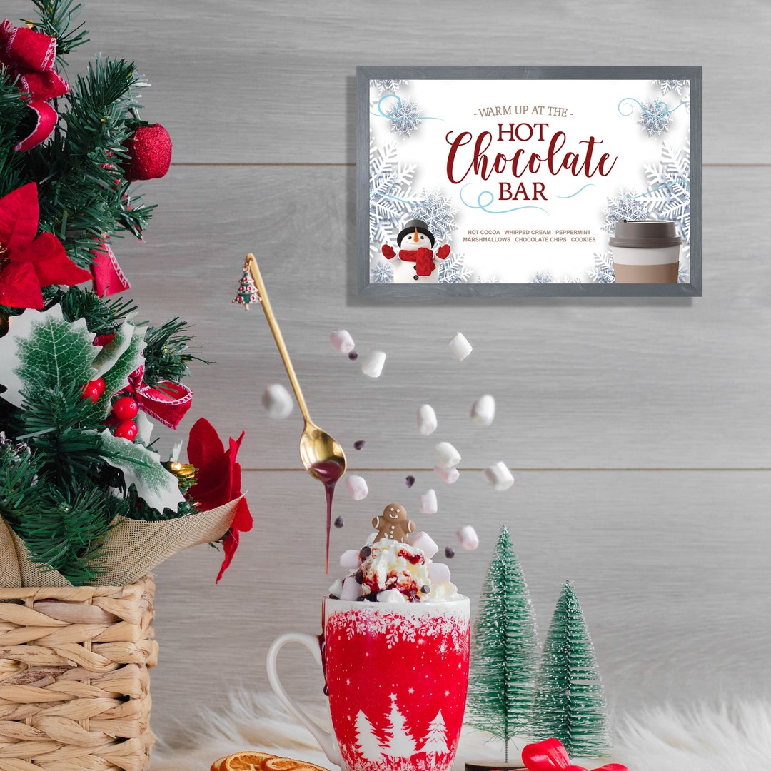 Hot Chocolate Bar Sign-christmas Signs-chocolate-winter - Etsy