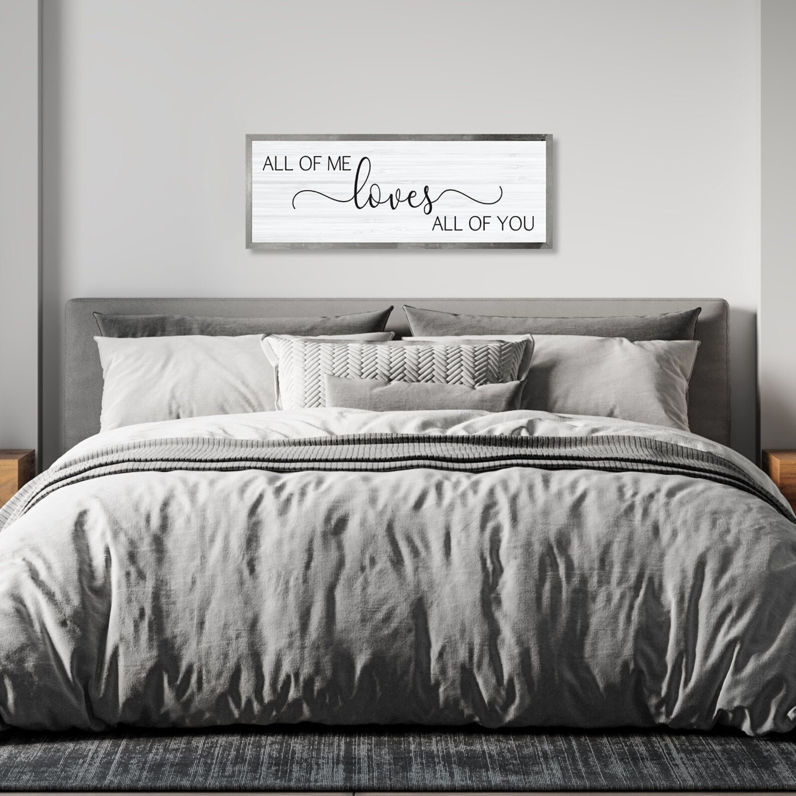 Master Bedroom Sign for Over Bed-all of Me Loves All of You - Etsy