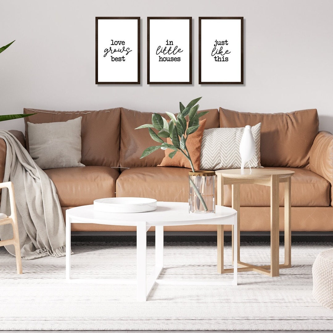 Love Grows Best in Little Houses Signs-set of 3 Signs-farmhouse Signs ...