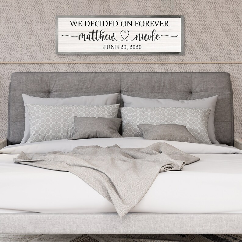 Master Bedroom Wall Decor Over The Bed Sign Personalized Etsy