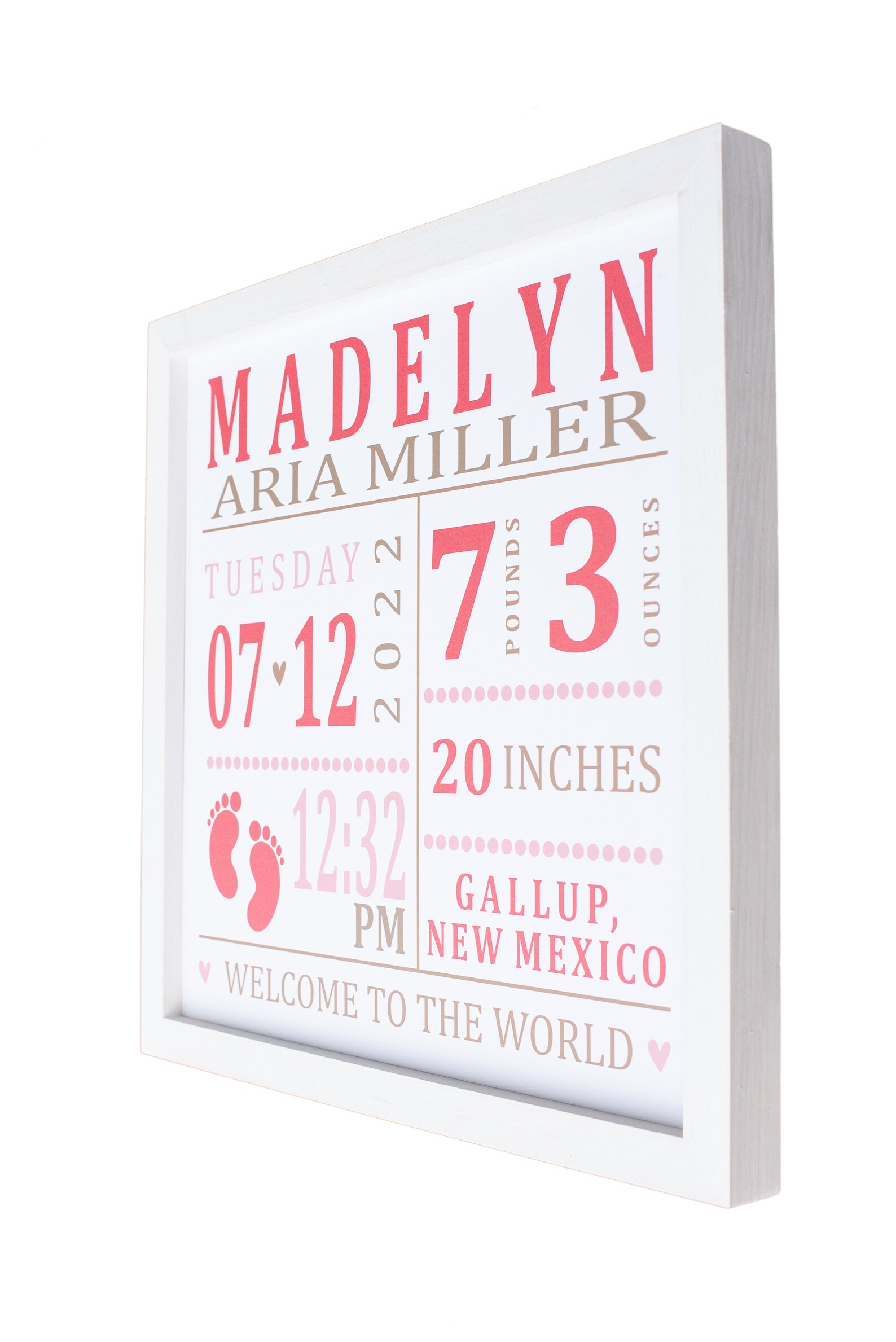 Baby Stats Sign-baby Stats Art for Nursery-birth Stats-baby - Etsy