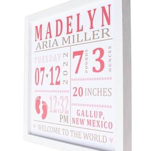 Baby Stats Sign-baby Stats Art for Nursery-birth Stats-baby - Etsy