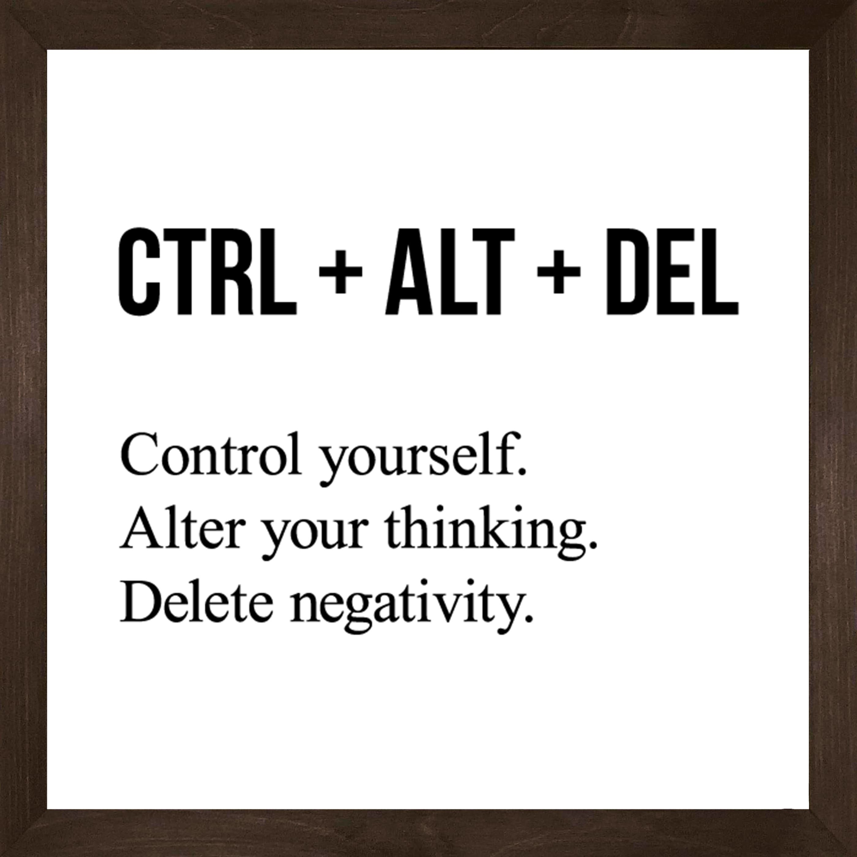 Ctrl alt delete sign-motivational sign-positivity wall art-work sign ...