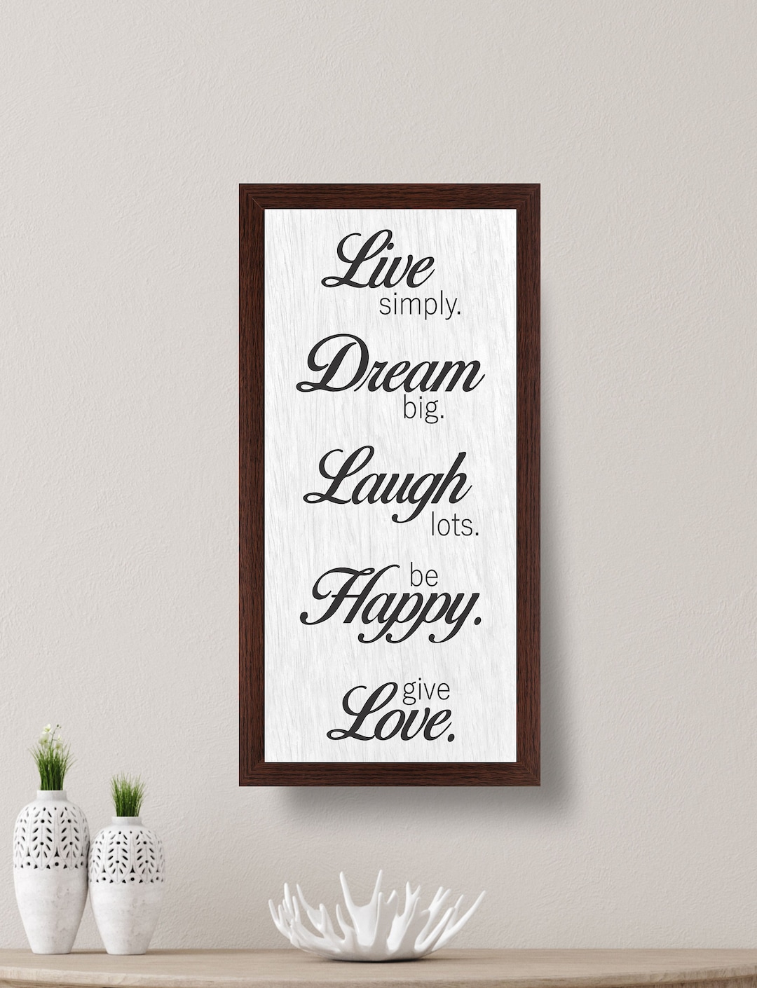 Live Simply Sign-framed Inspirational Signs for Home-wall Decor Art ...