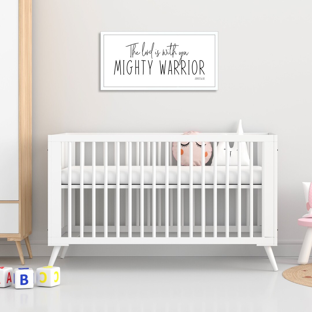 Nursery Wall Art-the Lord is With You Mighty Warrior-nursery - Etsy