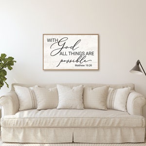 Scripture Wall Decor-with God All Things Are Possible - Etsy