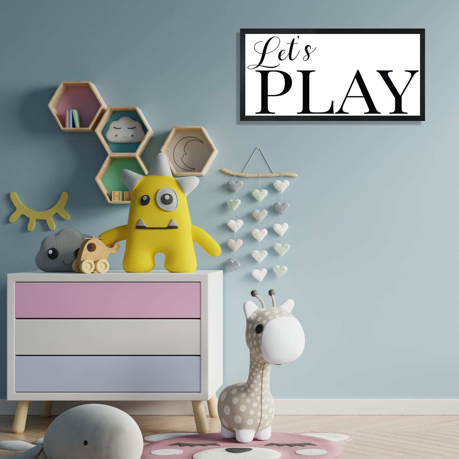 Lets Play Sign-playroom Sign-toy Room Wall Art-toy Room - Etsy