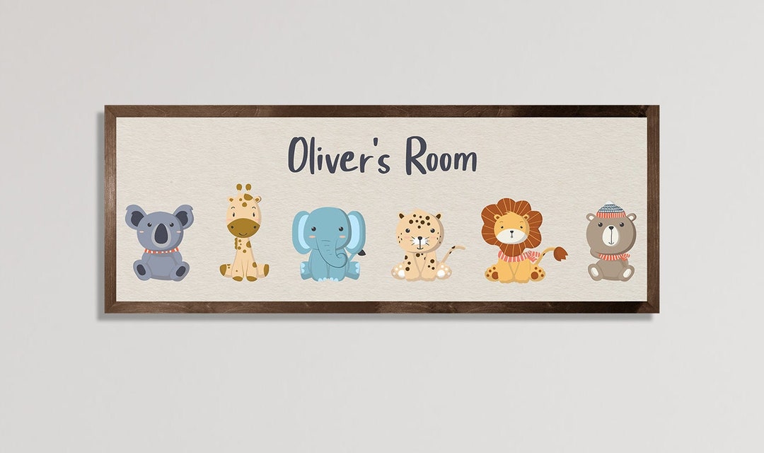 Personalized Room Sign for Boy-kids Room Name Sign-framed Kids Name ...