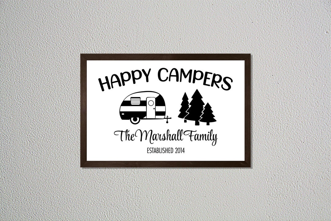 Happy Campers Sign-gift for Father's Day-rv Sign-sign for Camper ...