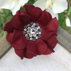 Rose Leather Flower Concho. - Etsy