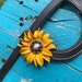 Yellow Sunflower Leather Flower Concho. Sunflower Concho for Tack ...