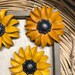 Yellow Sunflower Leather Flower Concho. Sunflower Concho for Tack ...
