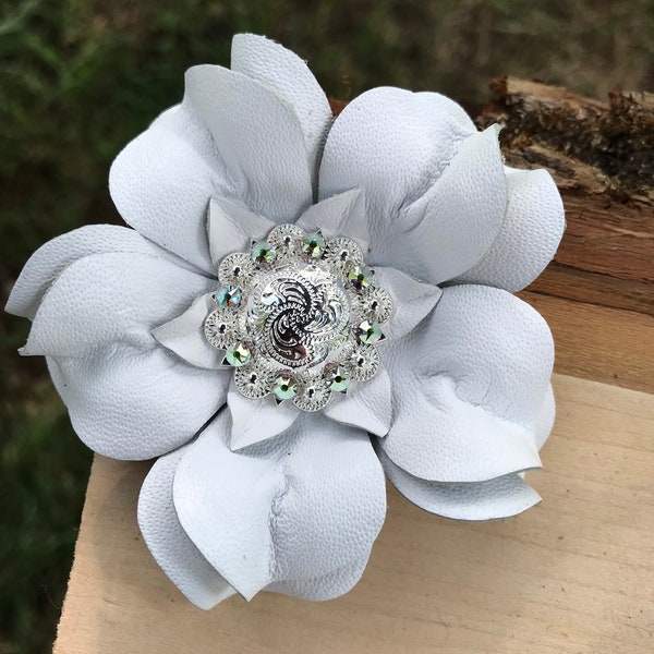 Leather Flower - Etsy