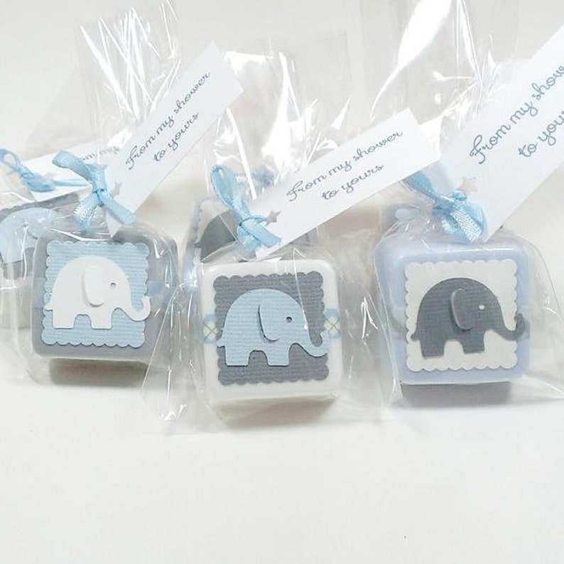 24 Elephant Baby Shower Favors for Boys Handmade Soap - Etsy
