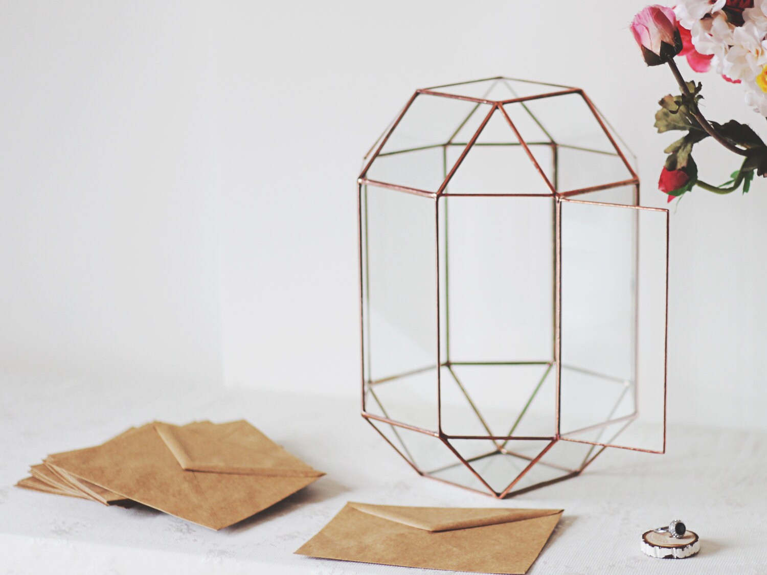 Stained Glass Geometric Wedding Card Box Conservatory | Etsy UK