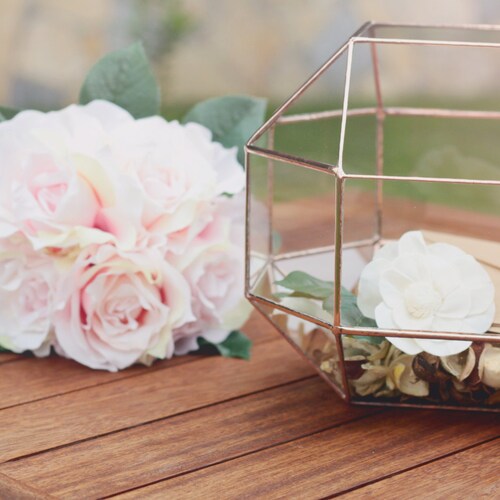 Large Geometric Glass Wedding Card Box Conservatory Envelope - Etsy