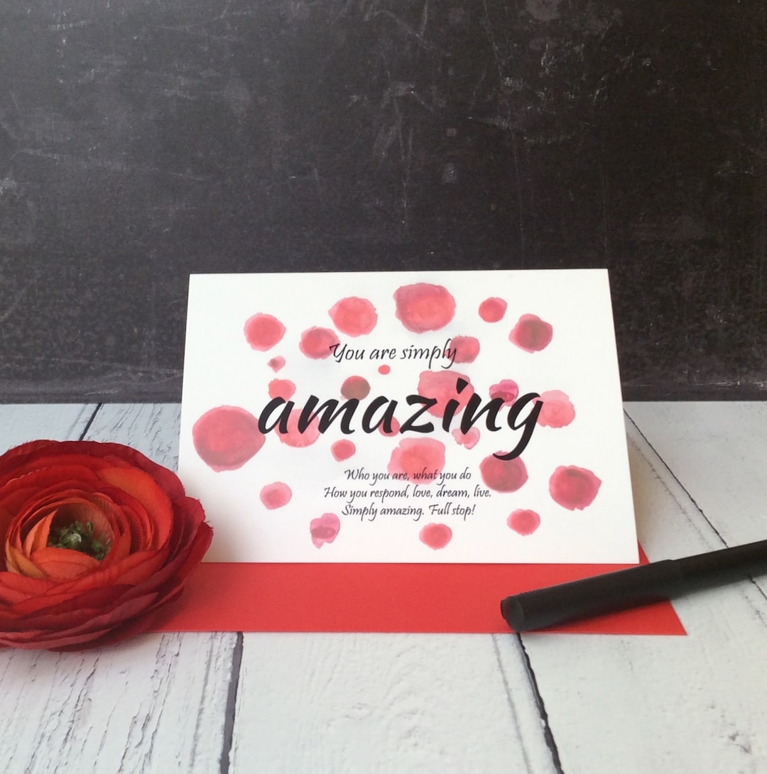 You Are Simply AMAZING Cardencouragement Cardinspirational ...