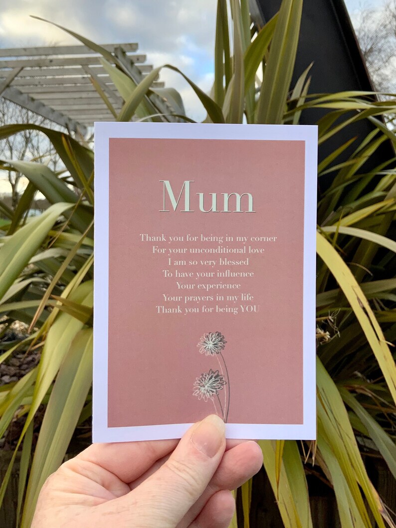 MUM MUMMY Card Mothers Day Card Thank You Mum Card - Etsy