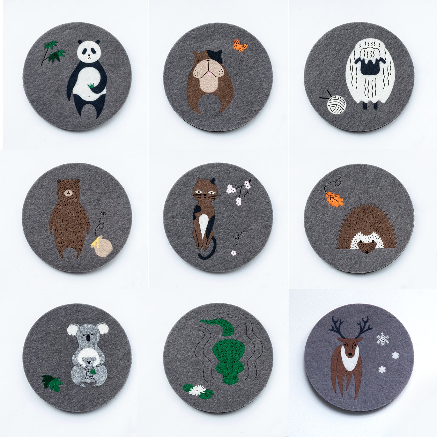 Felt Animal Coaster No.3 Valais Blacknose Original Design, - Etsy