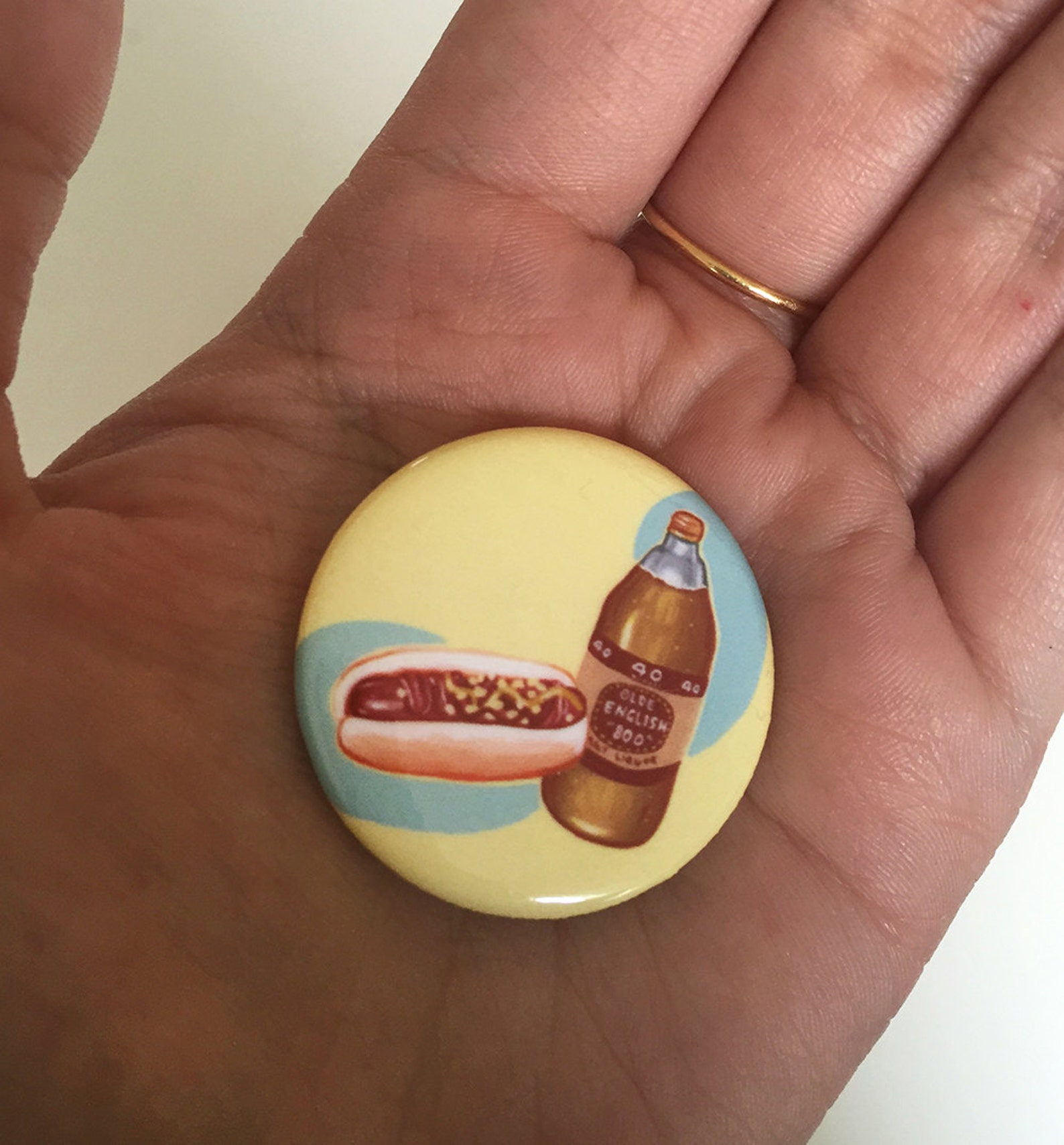 Hot Dog and 40oz Button - Etsy