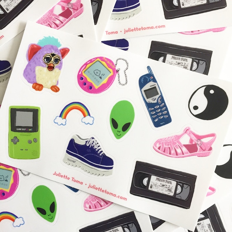 90s Sticker Sheet - Etsy