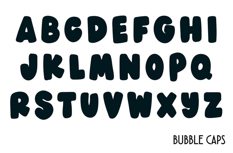 Two Word Retro Bubble Stacked Team Name Tee Custom Team Name - Etsy