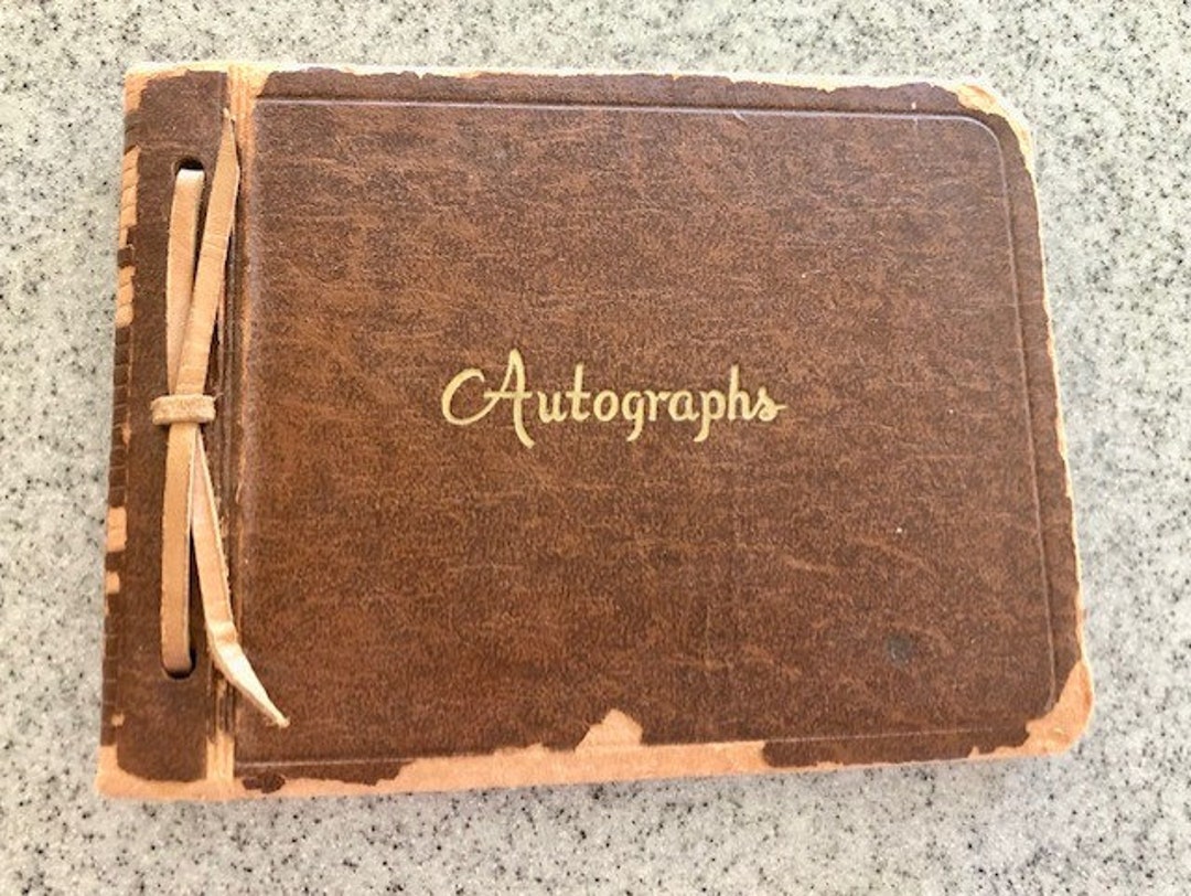 Vintage AUTOGRAPH BOOK 1943 - Etsy