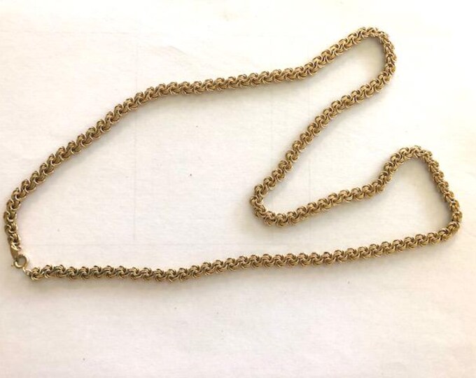 Vintage TRIFARI TM Double Round Chain Necklace Gold Tone 28 Inch - Etsy