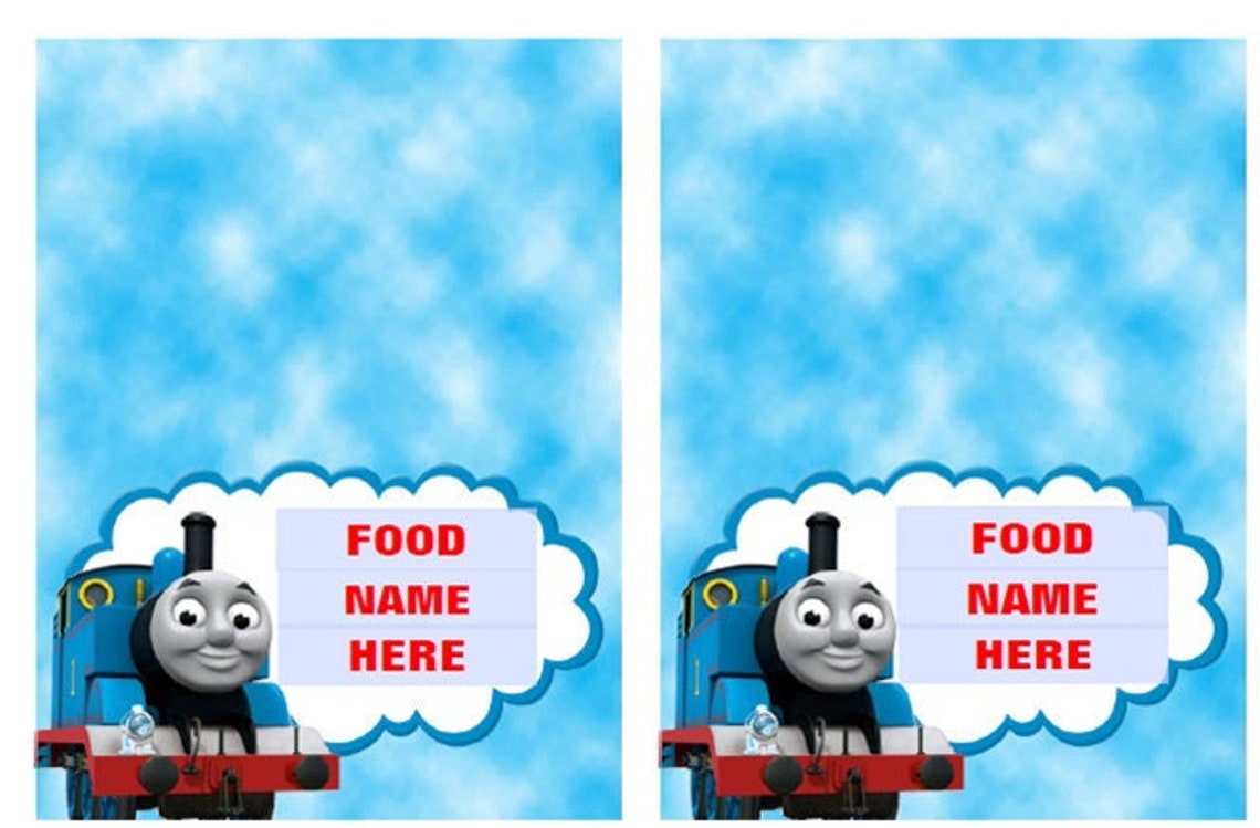 Thomas the Train and Friends Birthday Food Tent Cards - Etsy