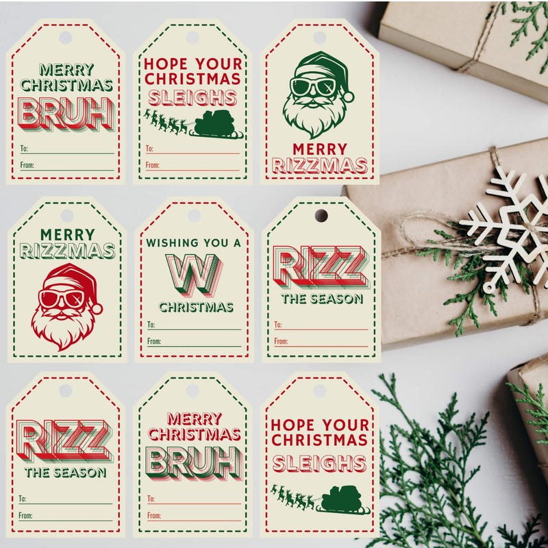 Gen Z Christmas Tags - Etsy