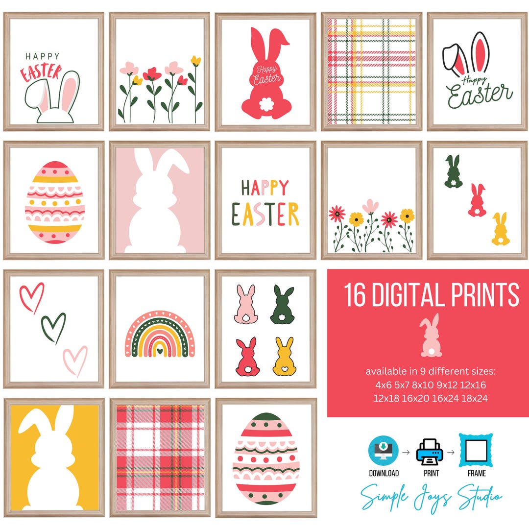 Easter Wall Art | Printable Easter Decor | Spring Digital Download ...