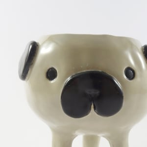 Pug Planter, Dog Plant Pot, Succulent Pot, Ceramic Pug Pot - Etsy