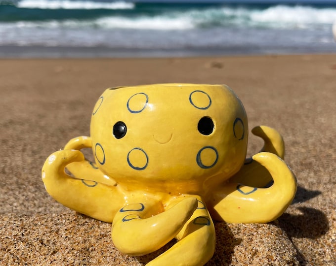 Blue Ringed Octopus Planter, Octopus Pot, Unique Planter Pot, Sea ...