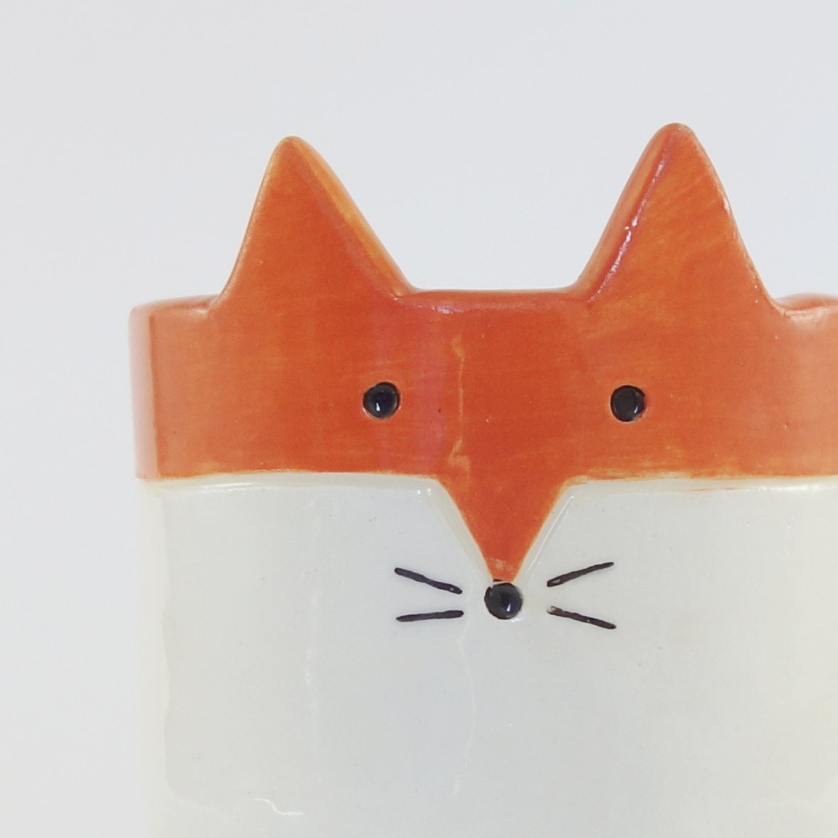Little Tripod Fox Planter, Fox Face Plant Pot, Handmade Ceramic Studio ...