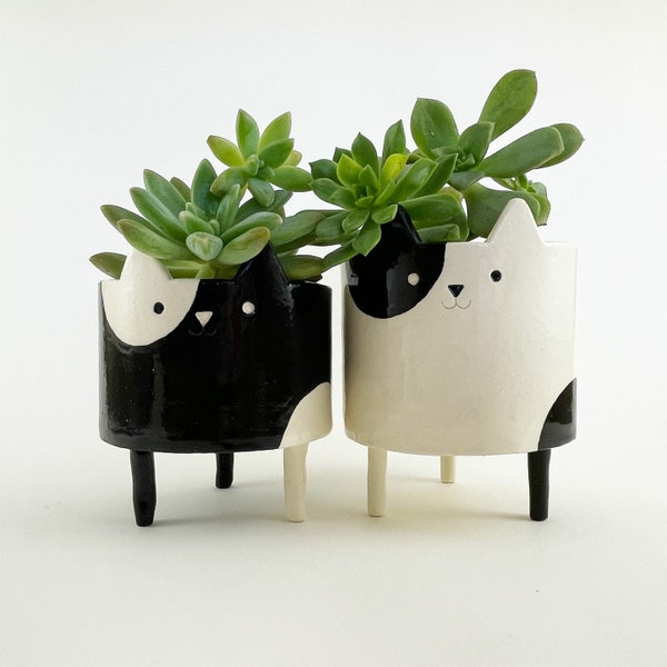 Cat Flower Pot - Etsy