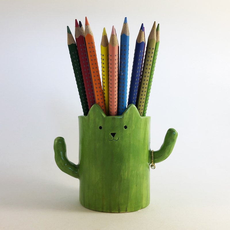 Ceramic Pen Holder - Etsy