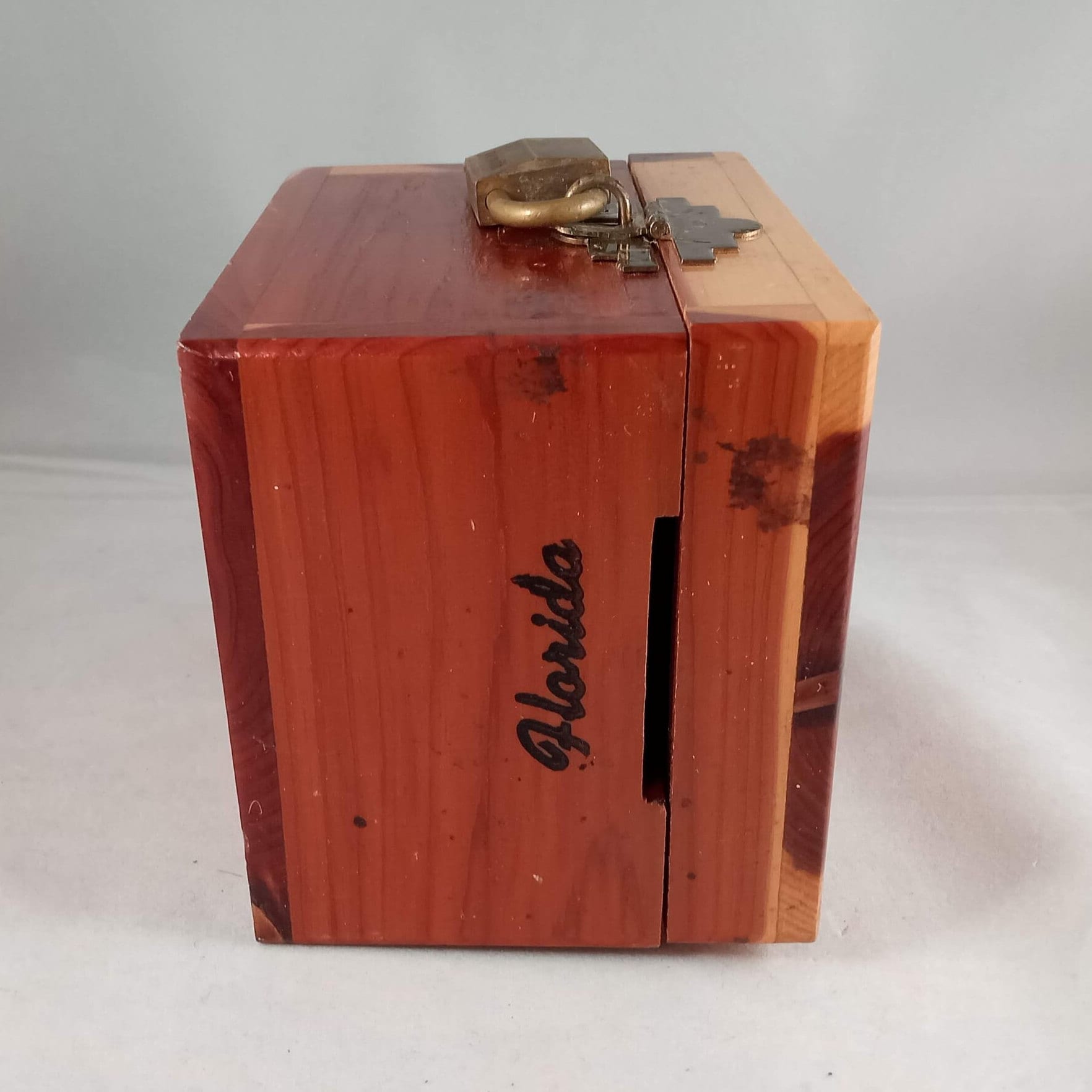 Wood Coin Bank, With Lock and Key, Safe, Cedar Wood, Wells Fargo ...