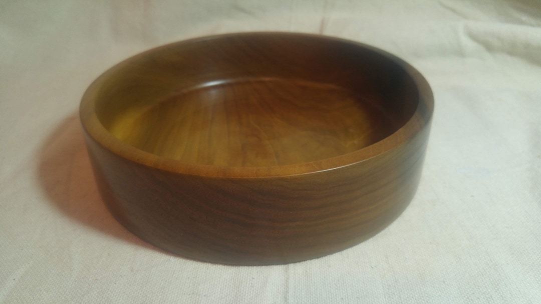 Tazón de madera de estilo moderno danés hecho a mano, 8 pulgadas, hecho ...