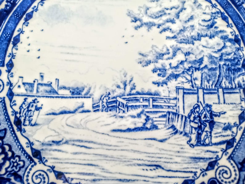 Boch Freres, Delft, Plate, Golden Crown, H&R, Belgium, La Louviere ...