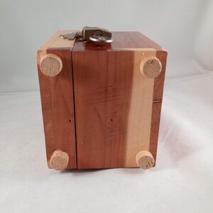 Wood Coin Bank, With Lock and Key, Safe, Cedar Wood, Wells Fargo ...