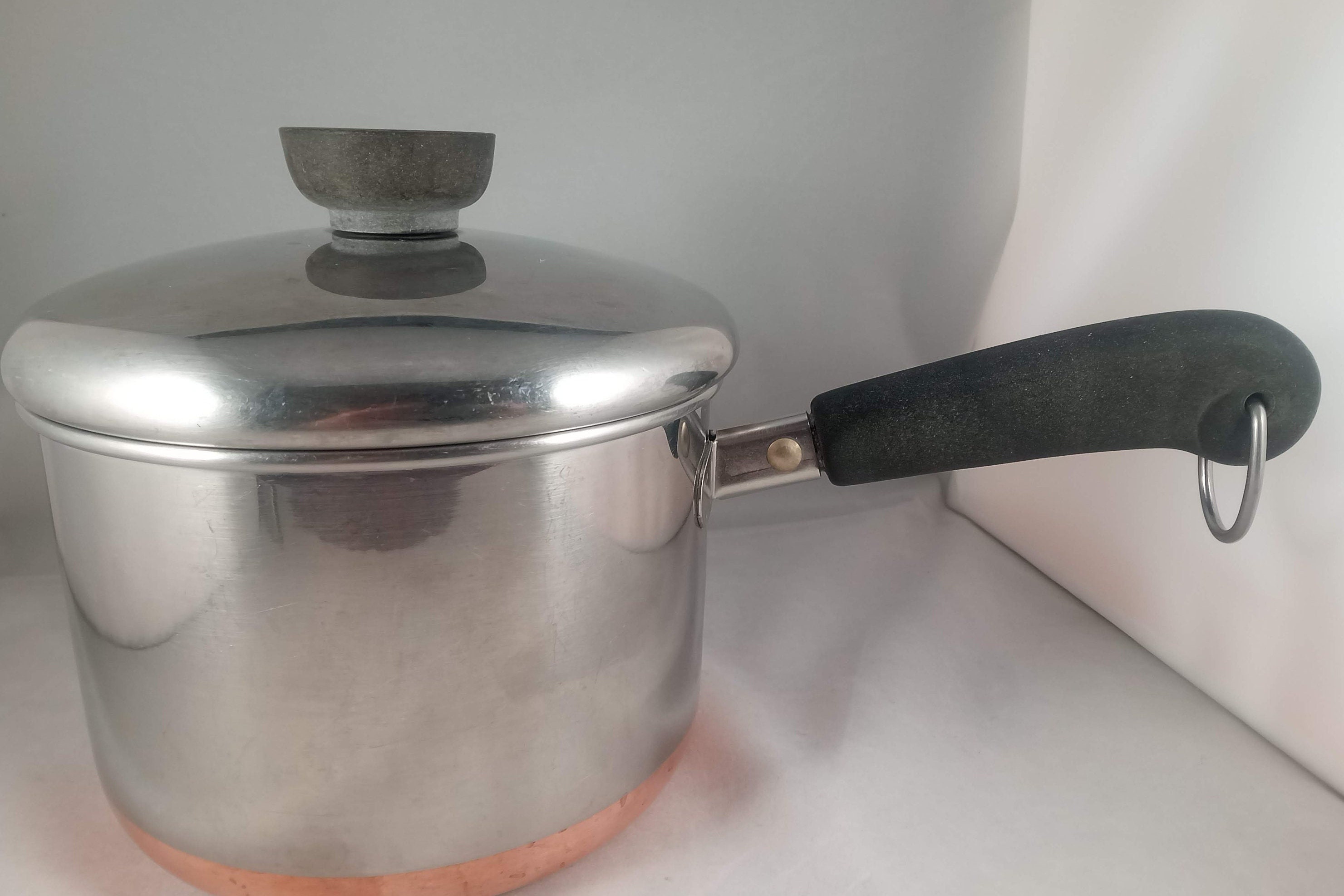 Revere Ware Copper Bottom 1-1/2 Quart Pot W/ Lid Tall - Etsy