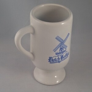 Vandermint Dutch Coffee Cup, Delft Blue Windmill, Footed Mug ...