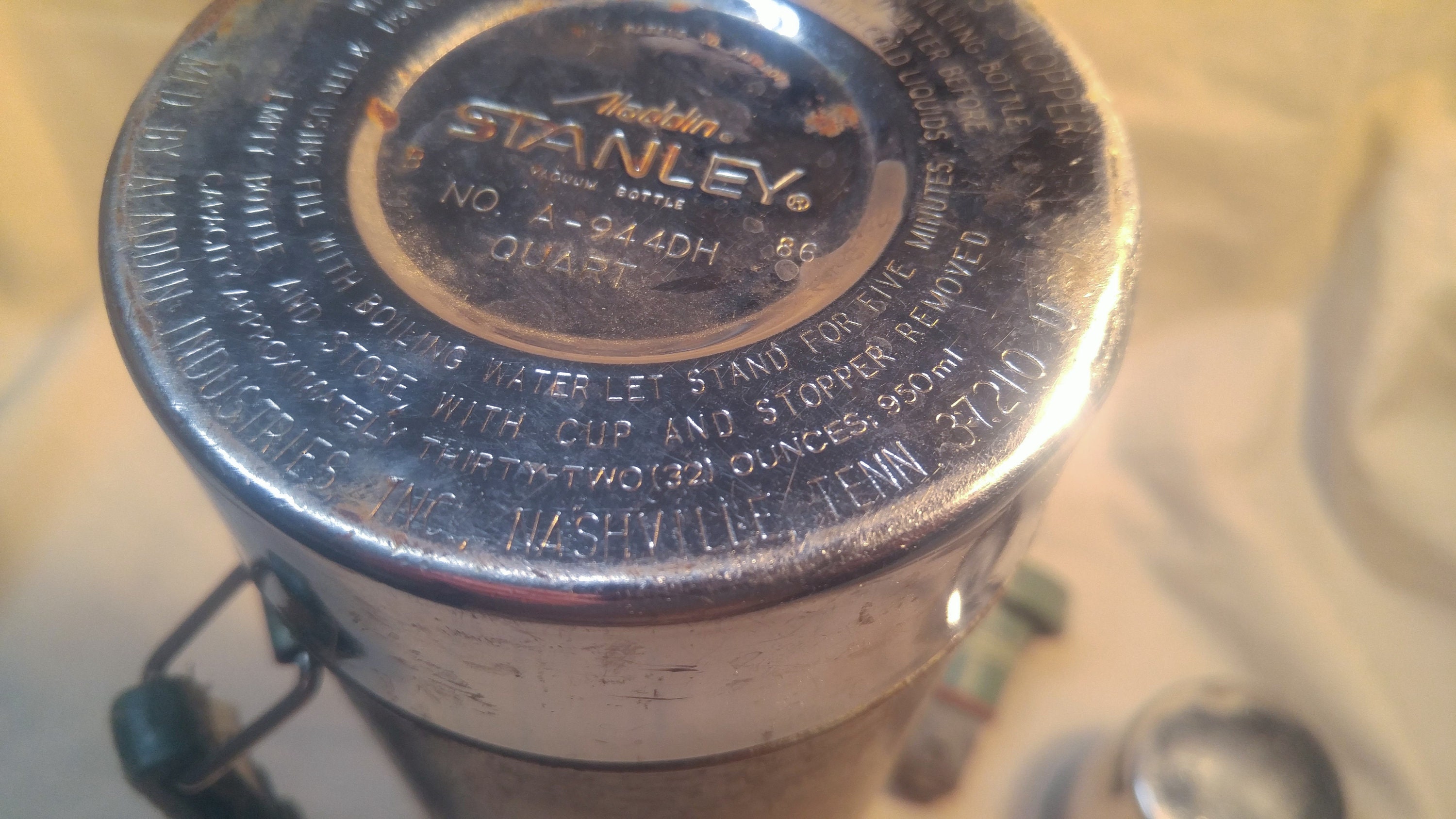Thermos Bottle Stanley Aladdin, 32 Ounces A-944DH, 950 Ml, Patina ...