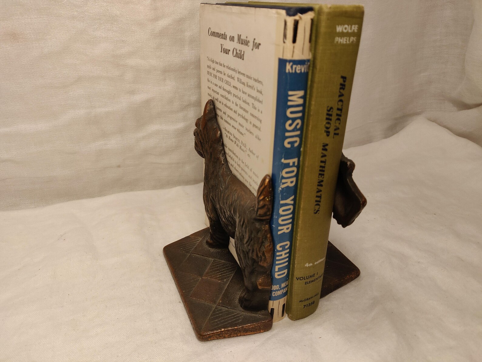 Scotty Dog Bookends Cast Iron Bronze Finish Scottish - Etsy