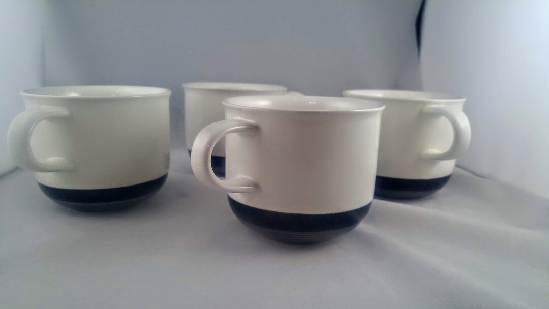 Set of Four Stoneware Coffee Mugs Made by Rondo, Japan, 1980's, Nancy ...